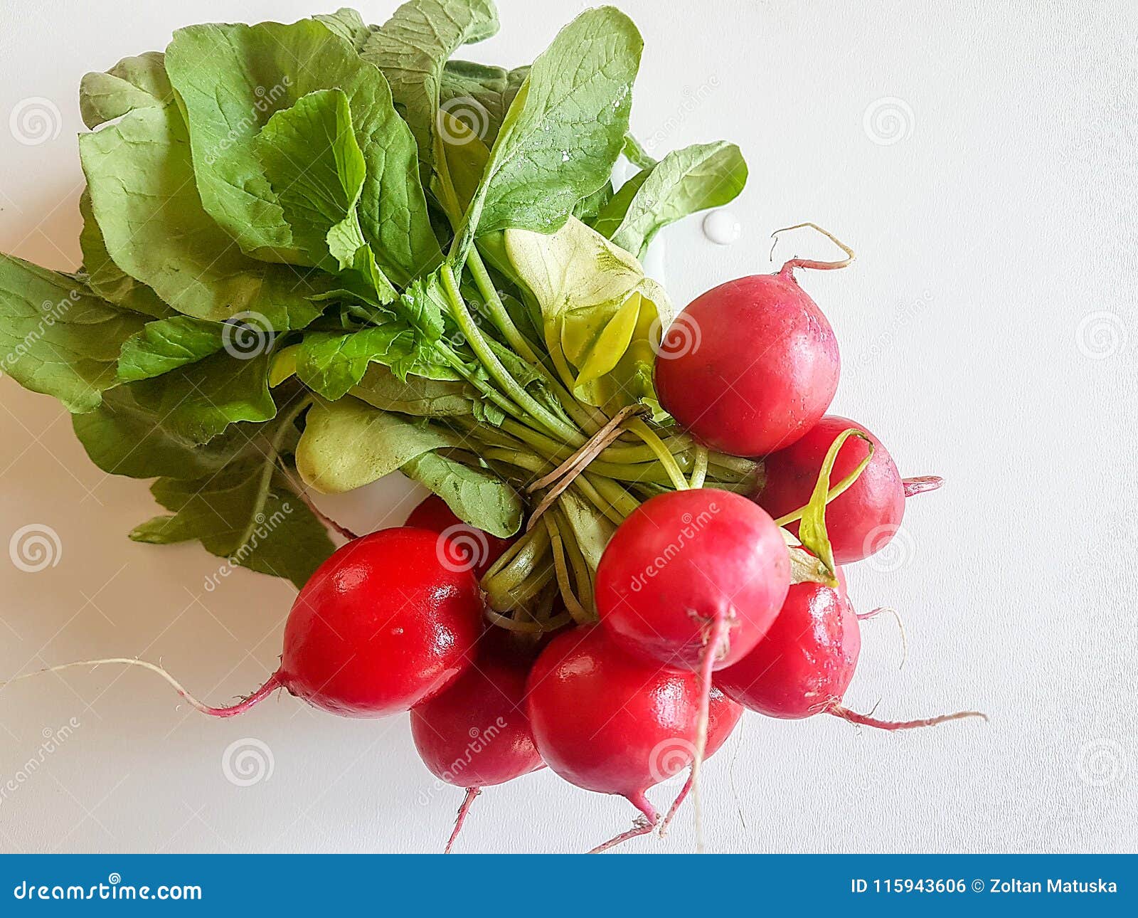 Rabanete Vermelho No Fundo Branco Com Folha Grean Foto de Stock ...