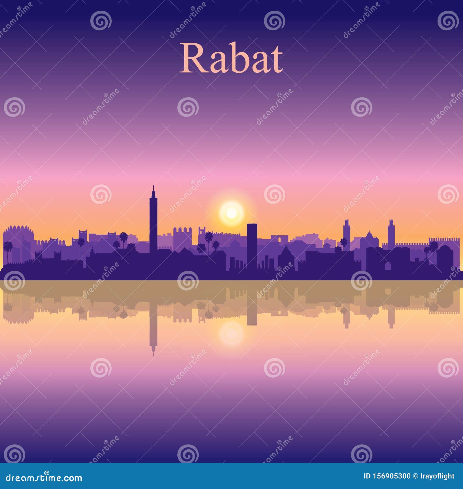 Rabat City Kingdom Of Morocco, Rabat-Sale-Kenitra Region Map Vector ...