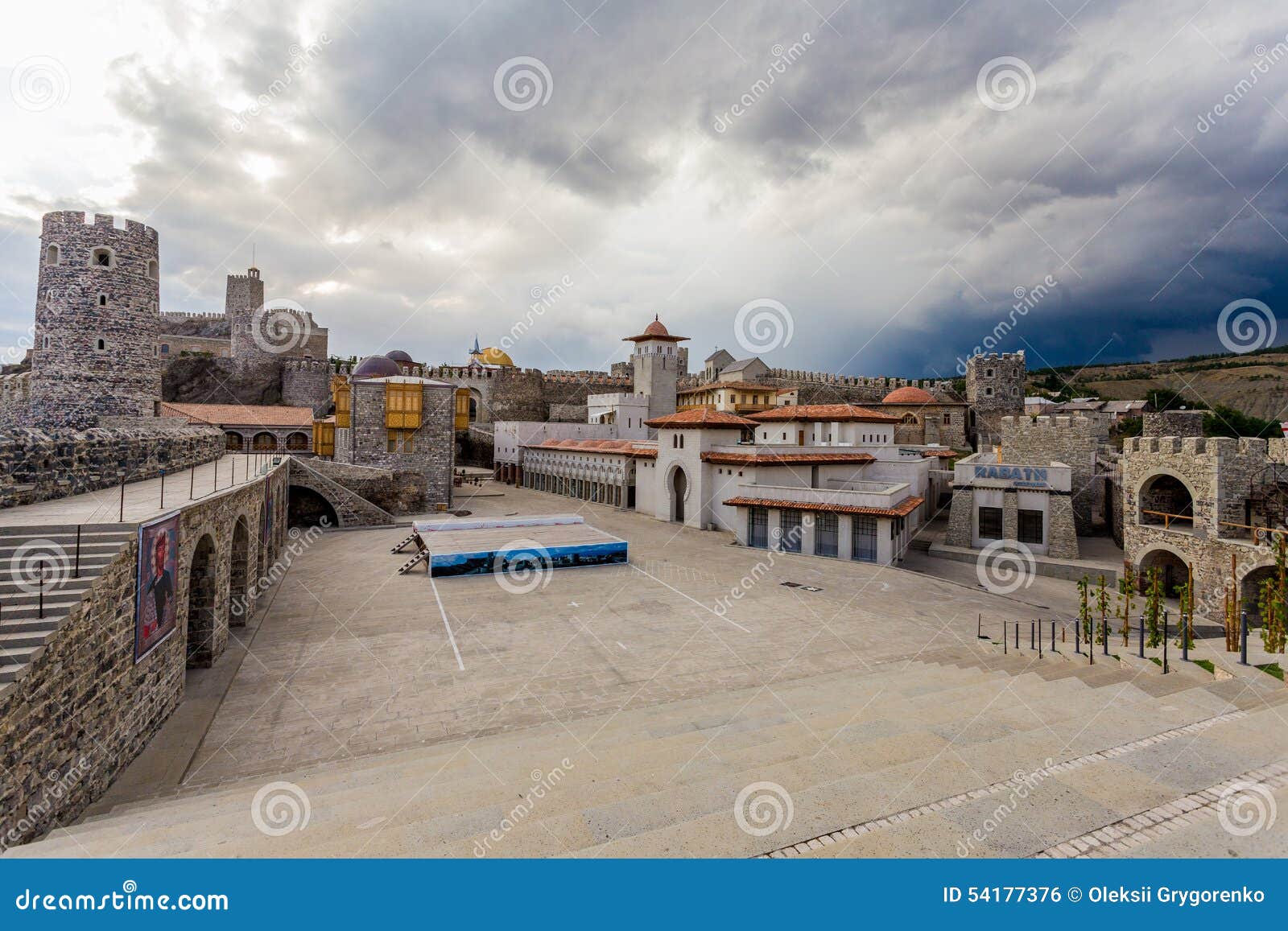 Rabat fortress main square stock photo. Image of column - 54177376