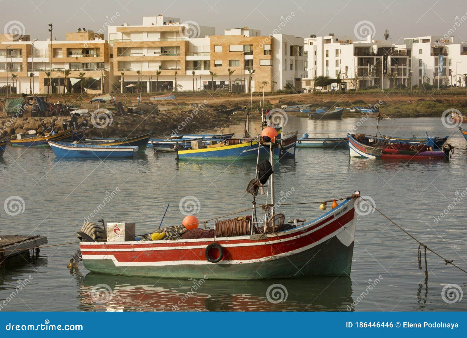 Boats on the Bou Regreg River, Rabat, Morocco. Editorial Photo - Image ...