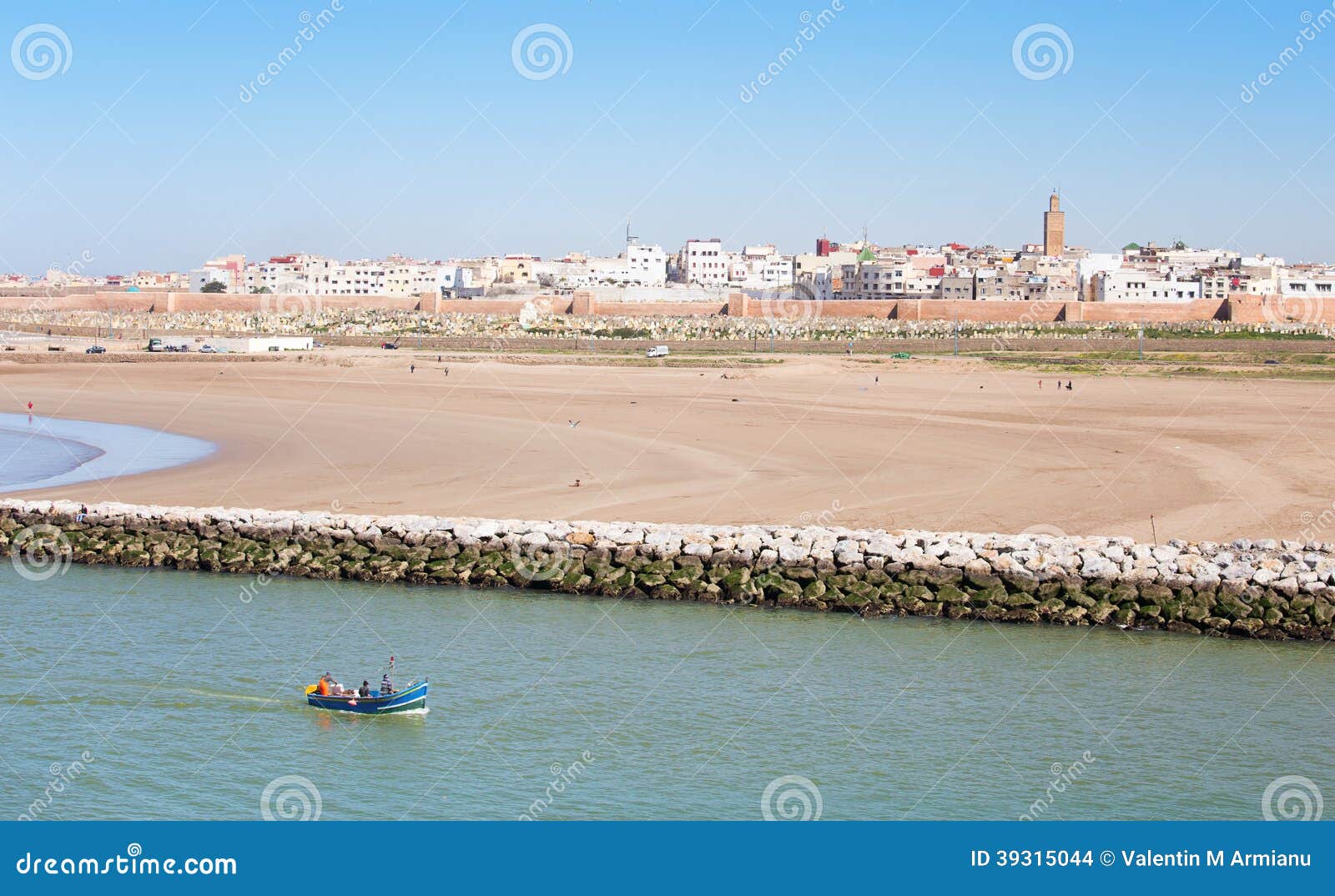 Rabat, Morocco. Walls Of The Kasbah Of The Udayas Stock Image ...