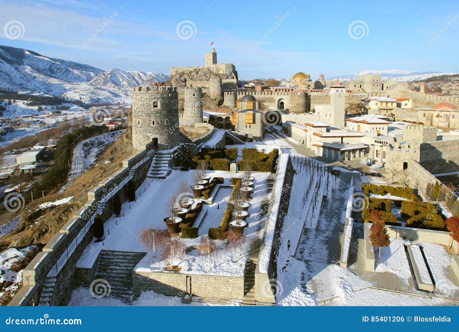 Rabati Castle in Akhaltsikhe in Winter, Georgia Stock Photo - Image of ...