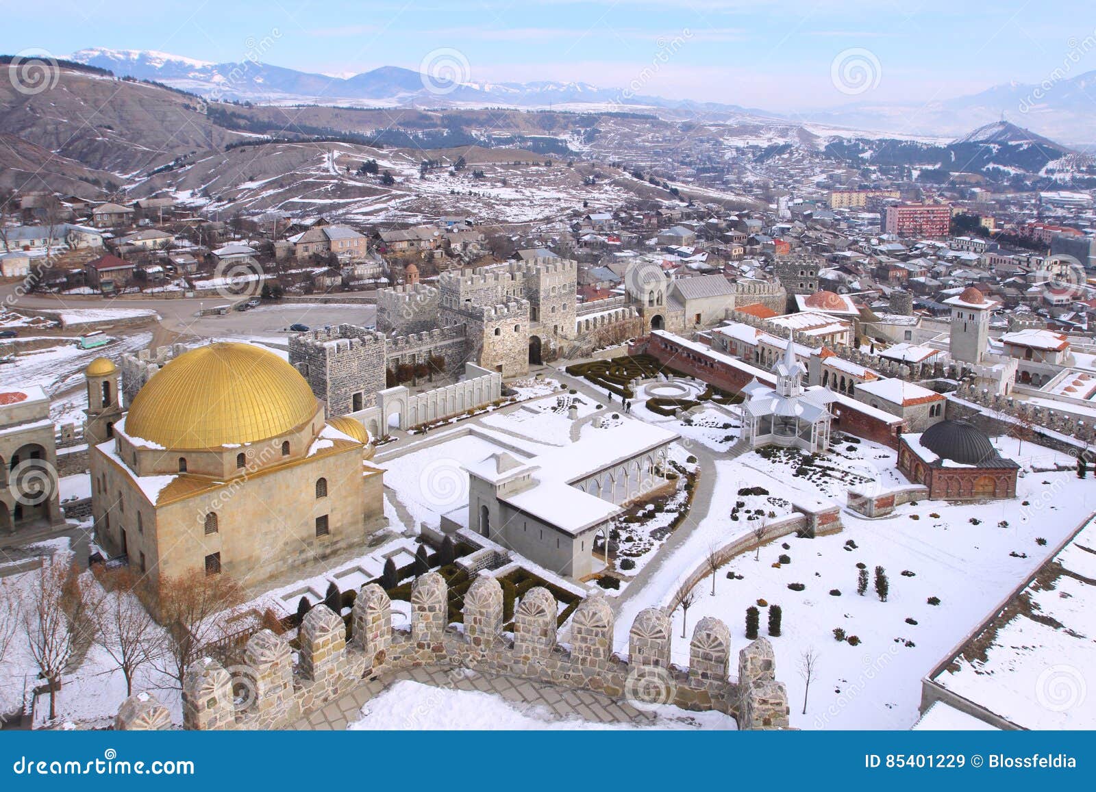 Rabati Castle in Akhaltsikhe in Winter, Georgia Stock Image - Image of ...