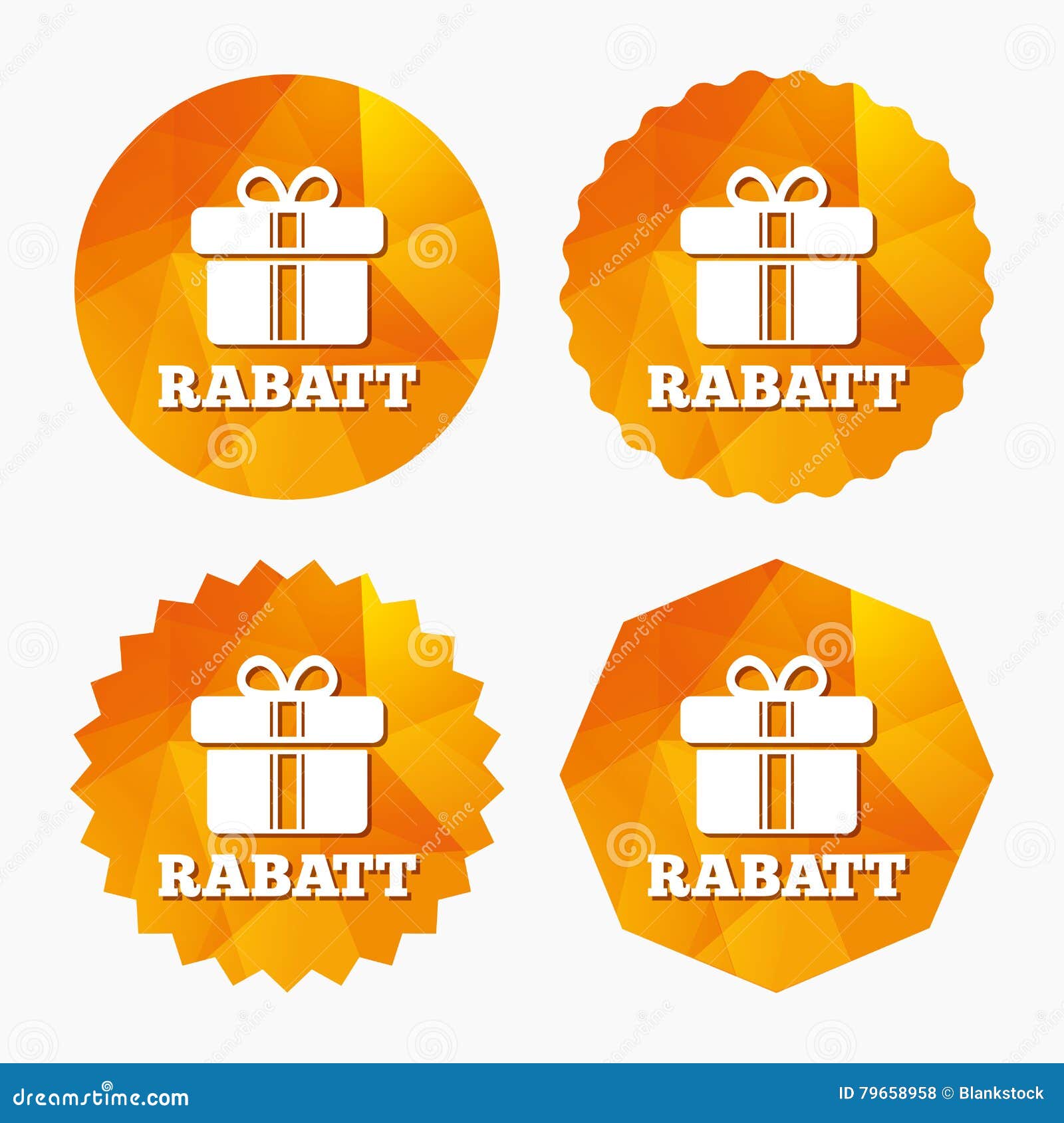 Rabatt - Discounts in German Sign Icon. Gift. Stock Vector ...