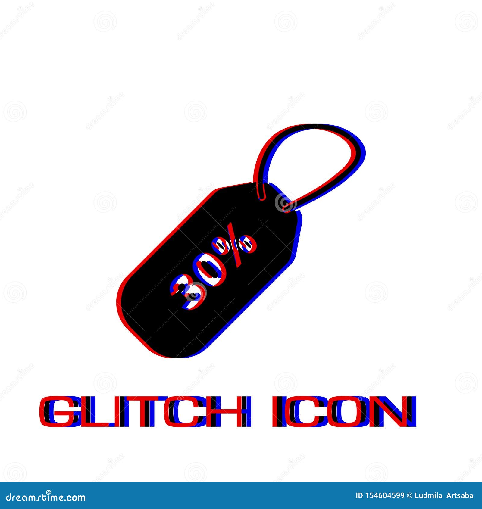 30 % Rabatt Icon flach stock abbildung. Illustration von preis - 154604599