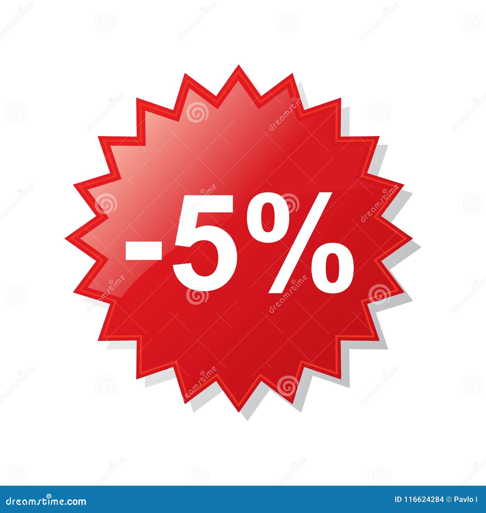 Rabatt 5 procent - vektor stock illustrationer. Illustration av ...