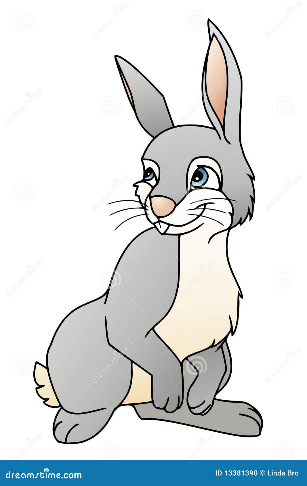 Rabbit stock vector. Illustration of hare, funny, comic - 13381390