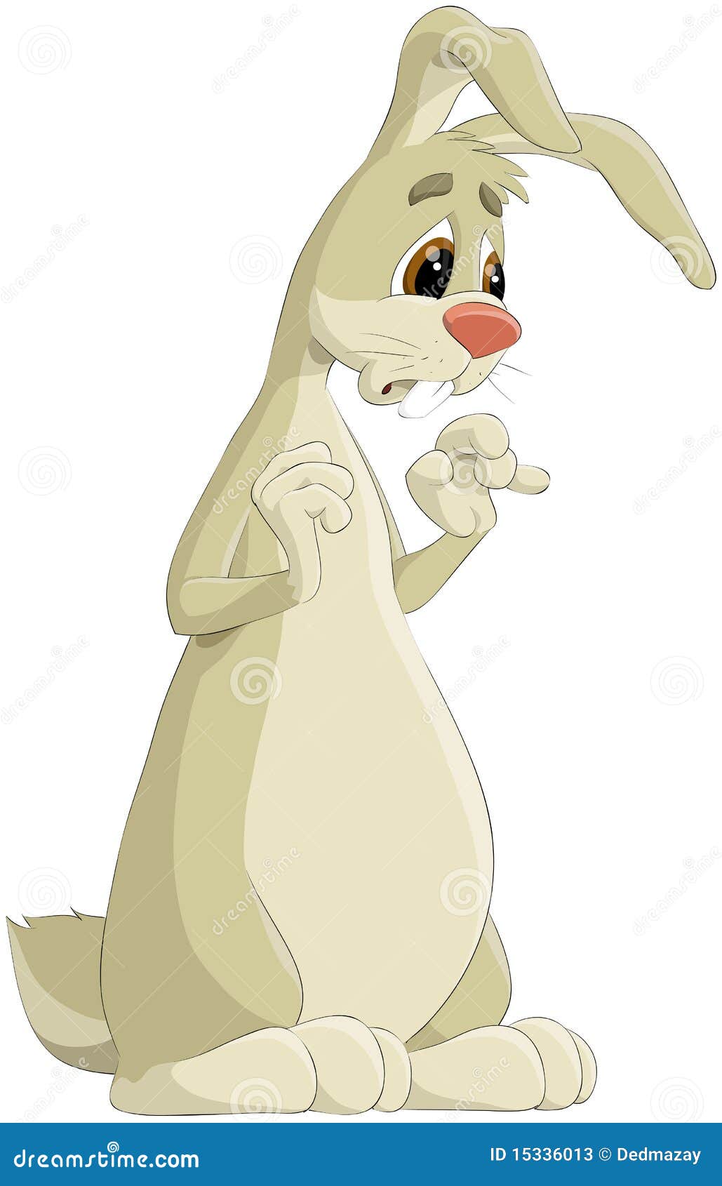 Rabbit stock vector. Illustration of yellow, surprised - 15336013