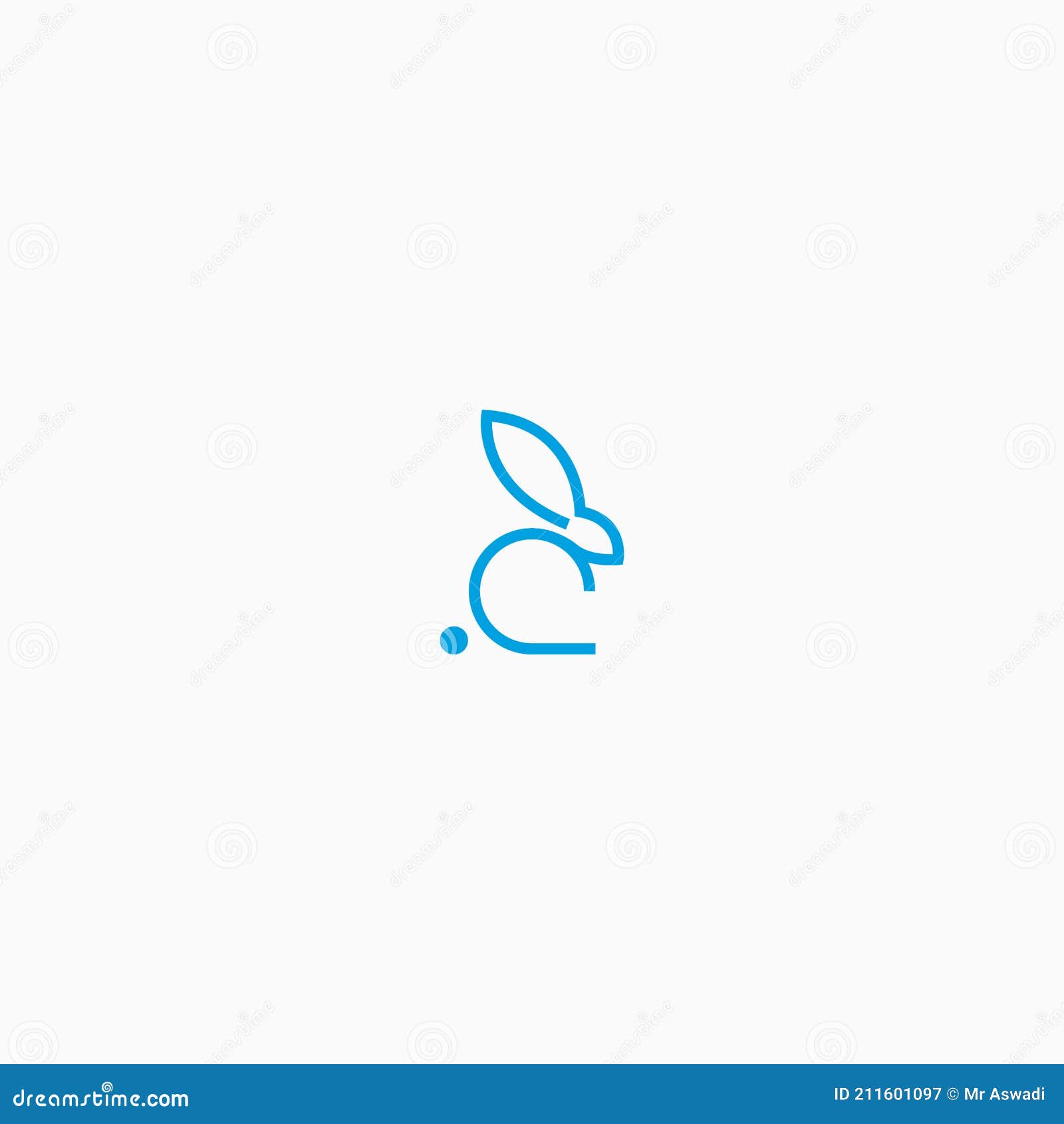 Simple Rabbit Logo Icon Design Template. Line, Modern Vector ...
