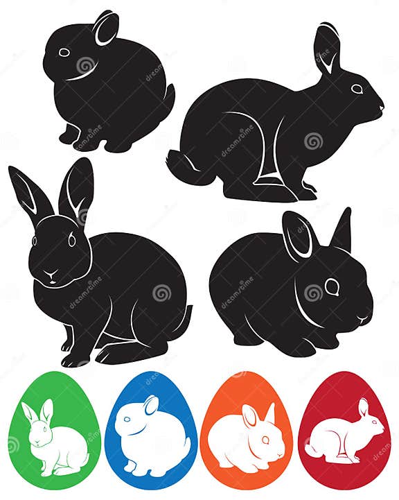 Rabbit stock vector. Illustration of icon, bunny, silhouette - 24304811