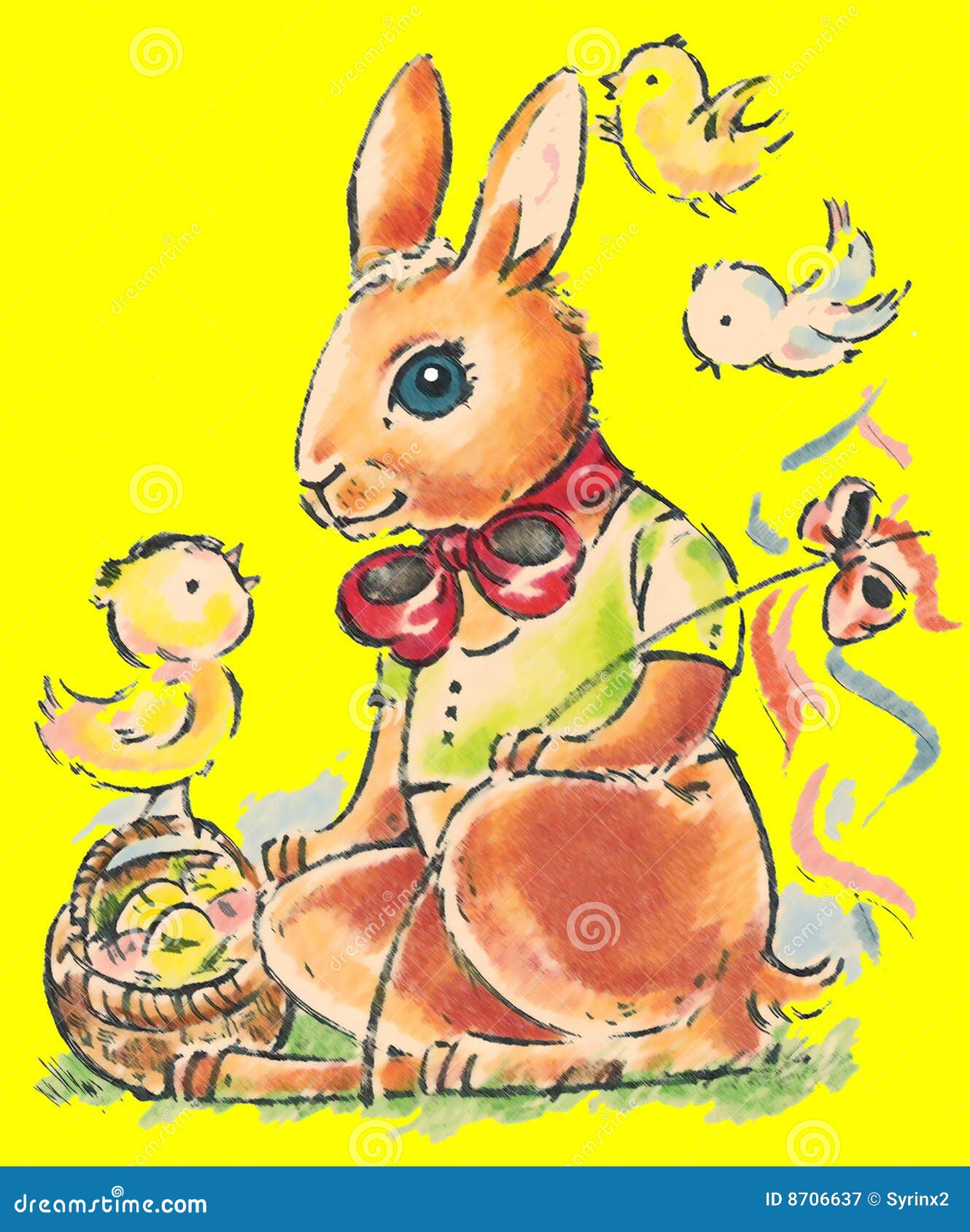 Rabbit stock illustration. Illustration of spring, wicker - 8706637