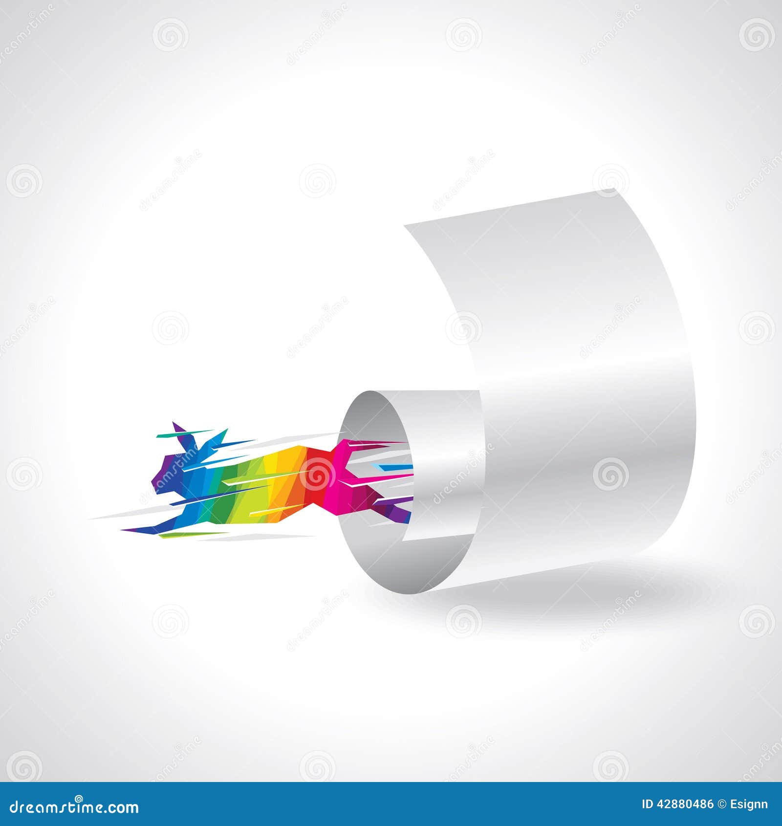 Rabbit. Abstract Domesticated Animal Poster. Jungle, Forest. Set Of ...