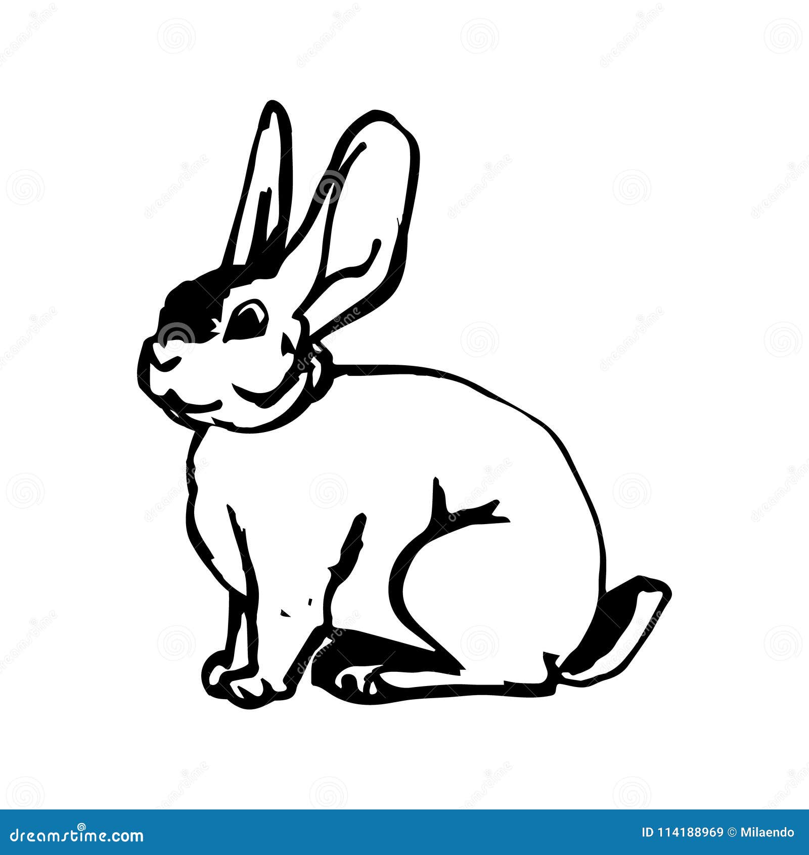 Rabbit. Abstract Domesticated Animal Poster. Jungle, Forest. Set Of ...