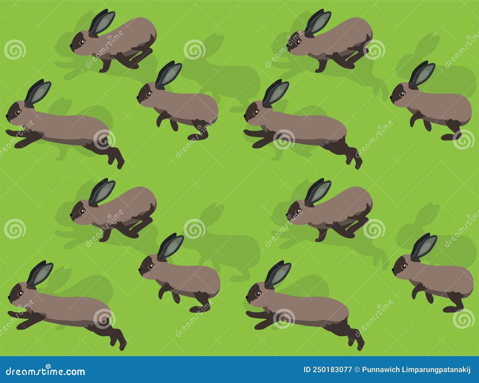 Rabbit American Sable Seamless Wallpaper Background Stock Vector ...