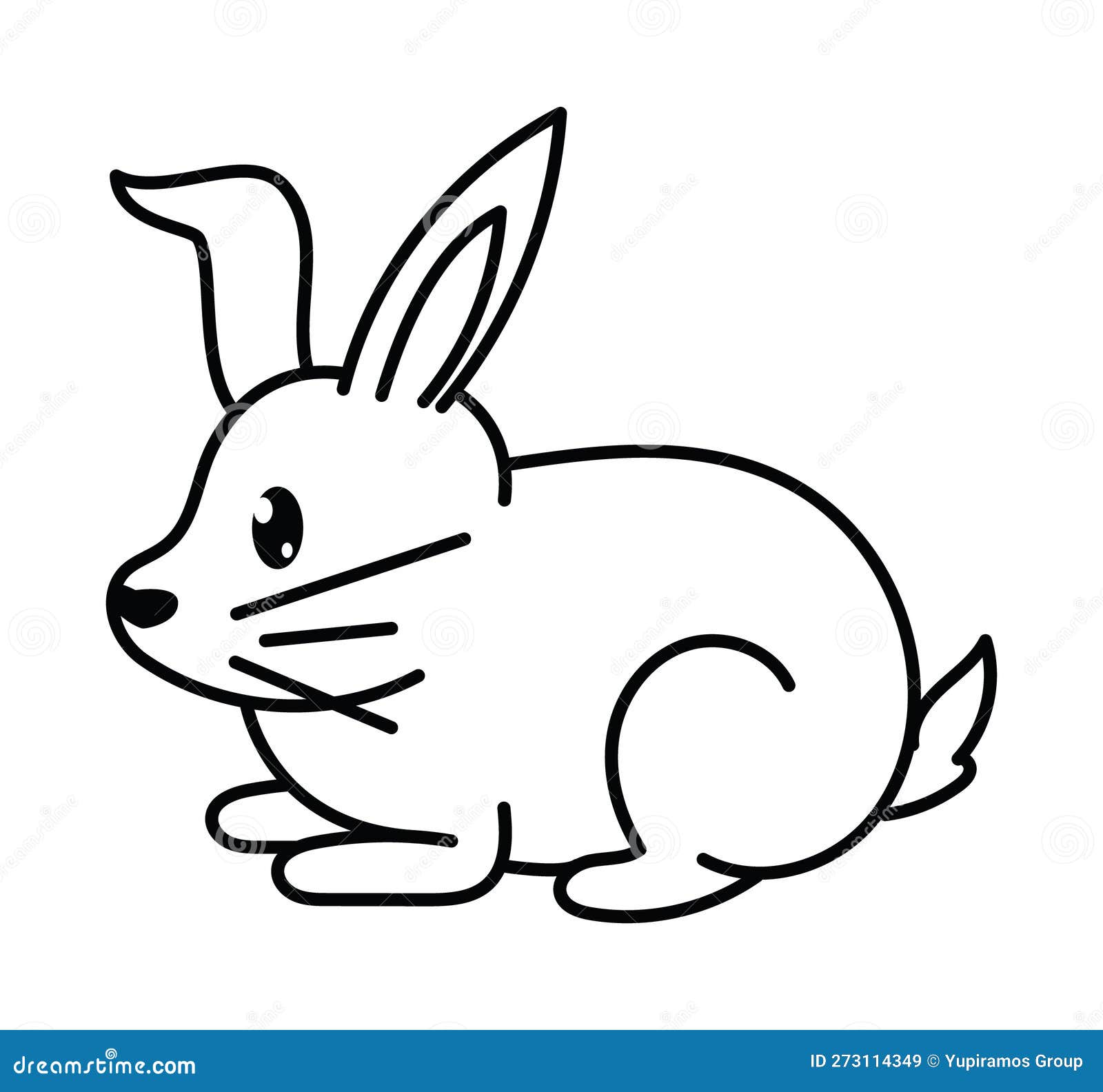 Rabbit animal coloring stock vector. Illustration of bunny - 273114349