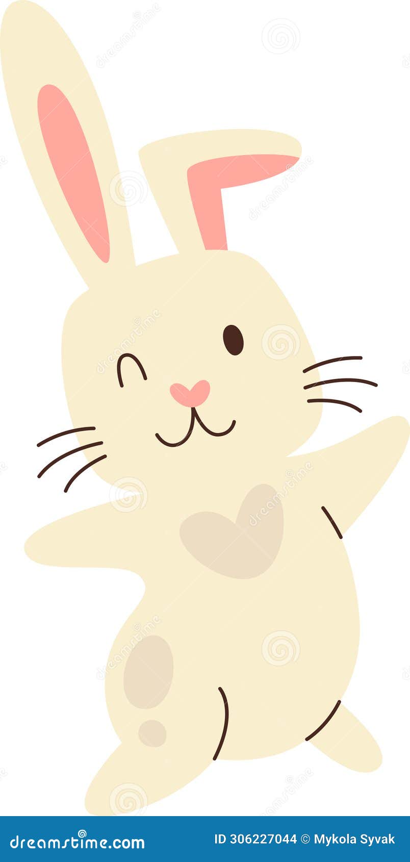 Rabbit Animal Dancing stock vector. Illustration of vector - 306227044