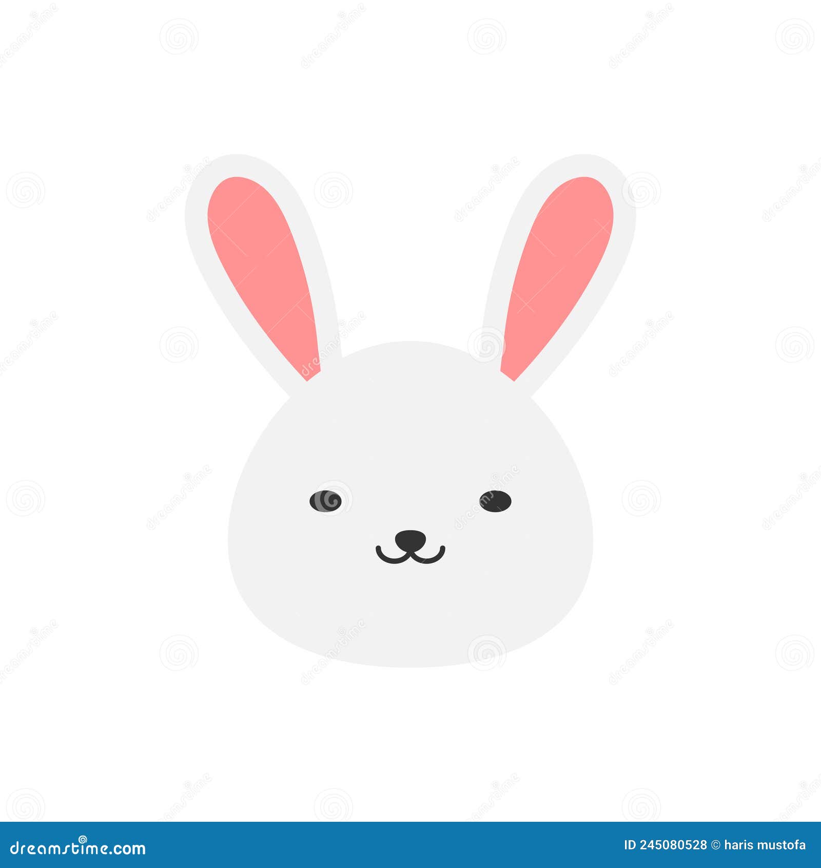 Rabbit Animal Head Clip Art Illustration Icon Design Template Vector ...