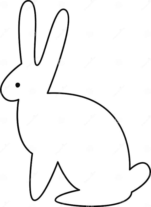 Rabbit Animal Lined stock vector. Illustration of isolated - 290688549