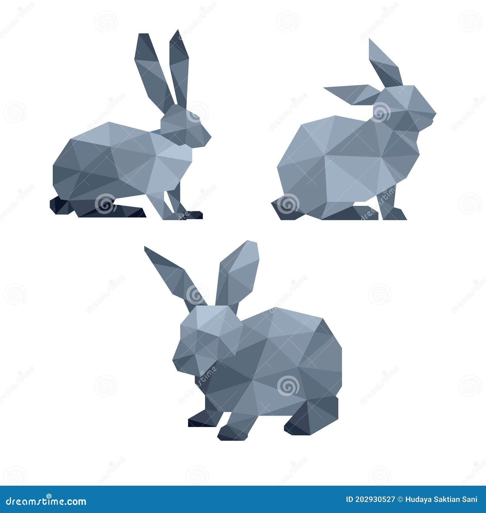 Rabbit low poly design stock vector. Illustration of design - 202930527