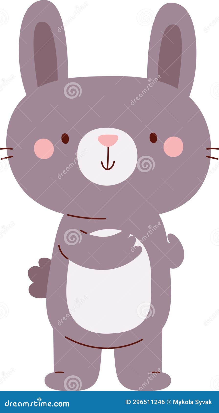 Rabbit Animal Standing stock illustration. Illustration of cartoon ...