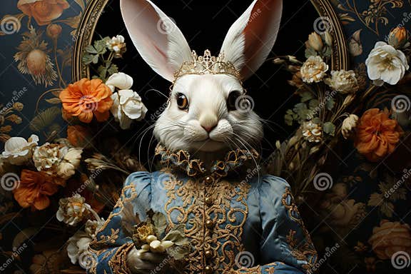 Rabbit As Prince Illustration Generative Ai Stock Illustration ...