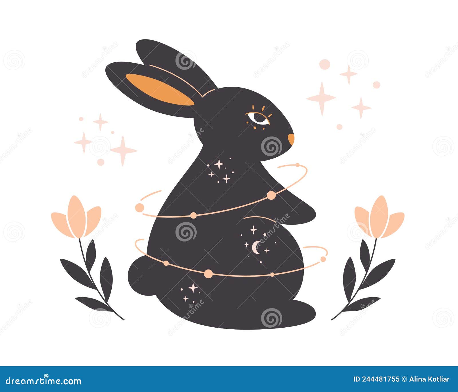 Rabbit with Astrology, Esoteric, Mystic and Magician Elements. Year of ...