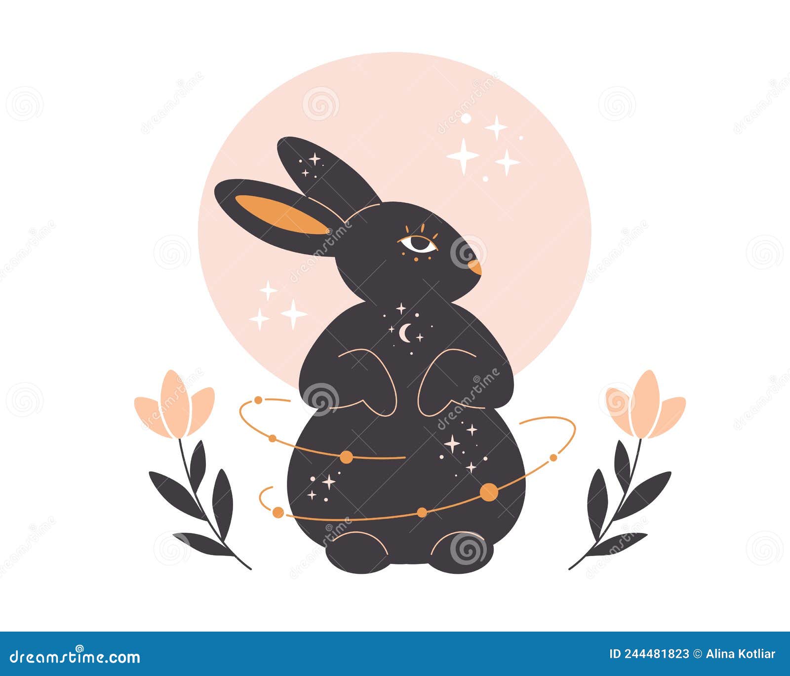 Rabbit with Astrology, Esoteric, Mystic and Magician Elements. Year of ...