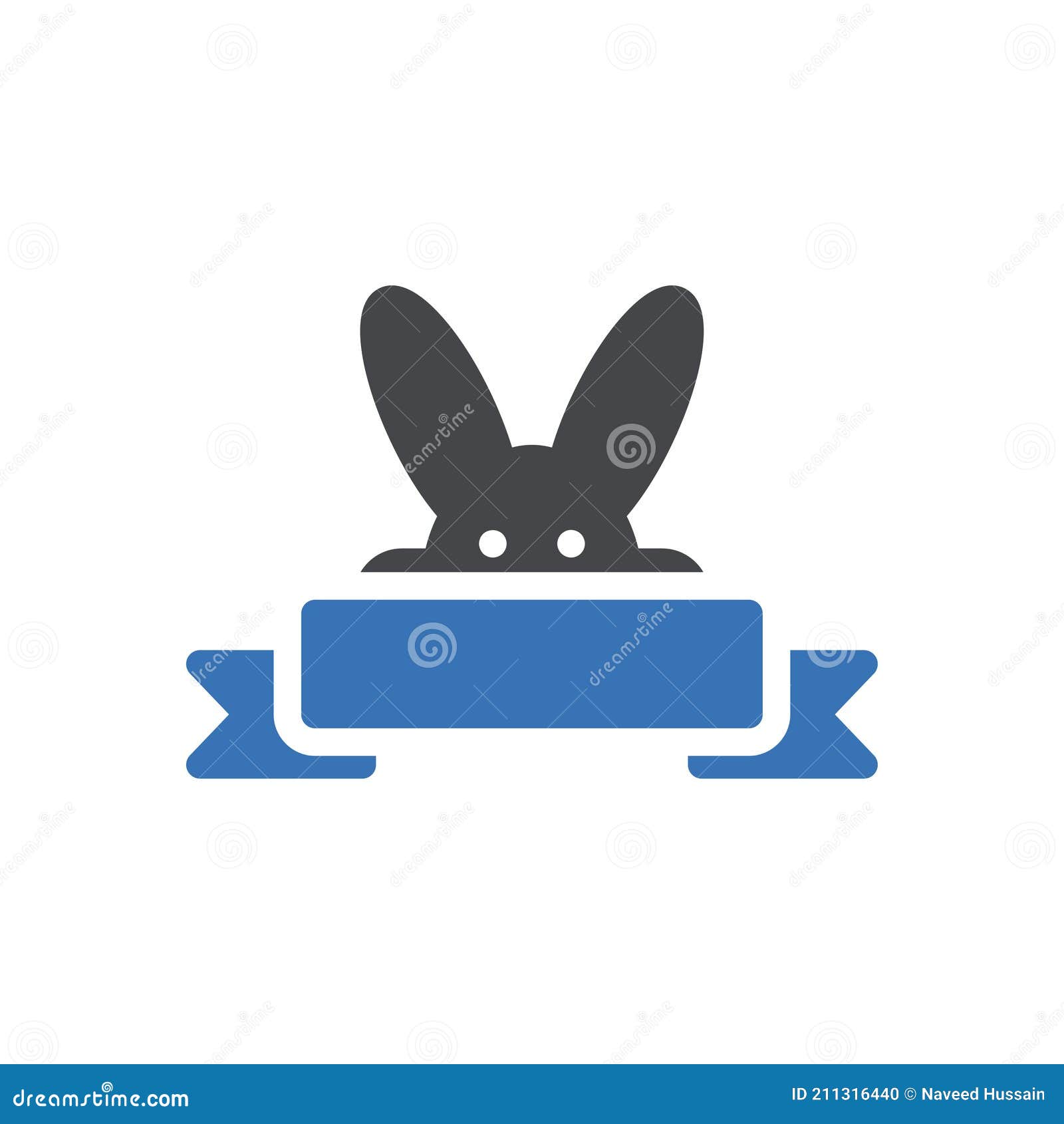 Rabbit banner stock vector. Illustration of animal, font - 211316440