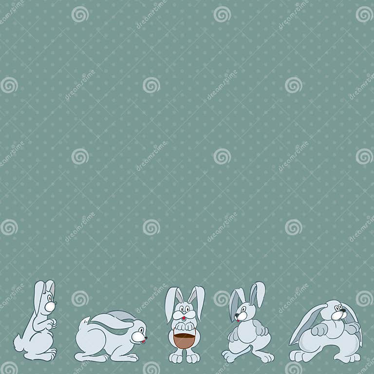 Rabbit Banny Background Easter Stock Vector - Illustration of green ...