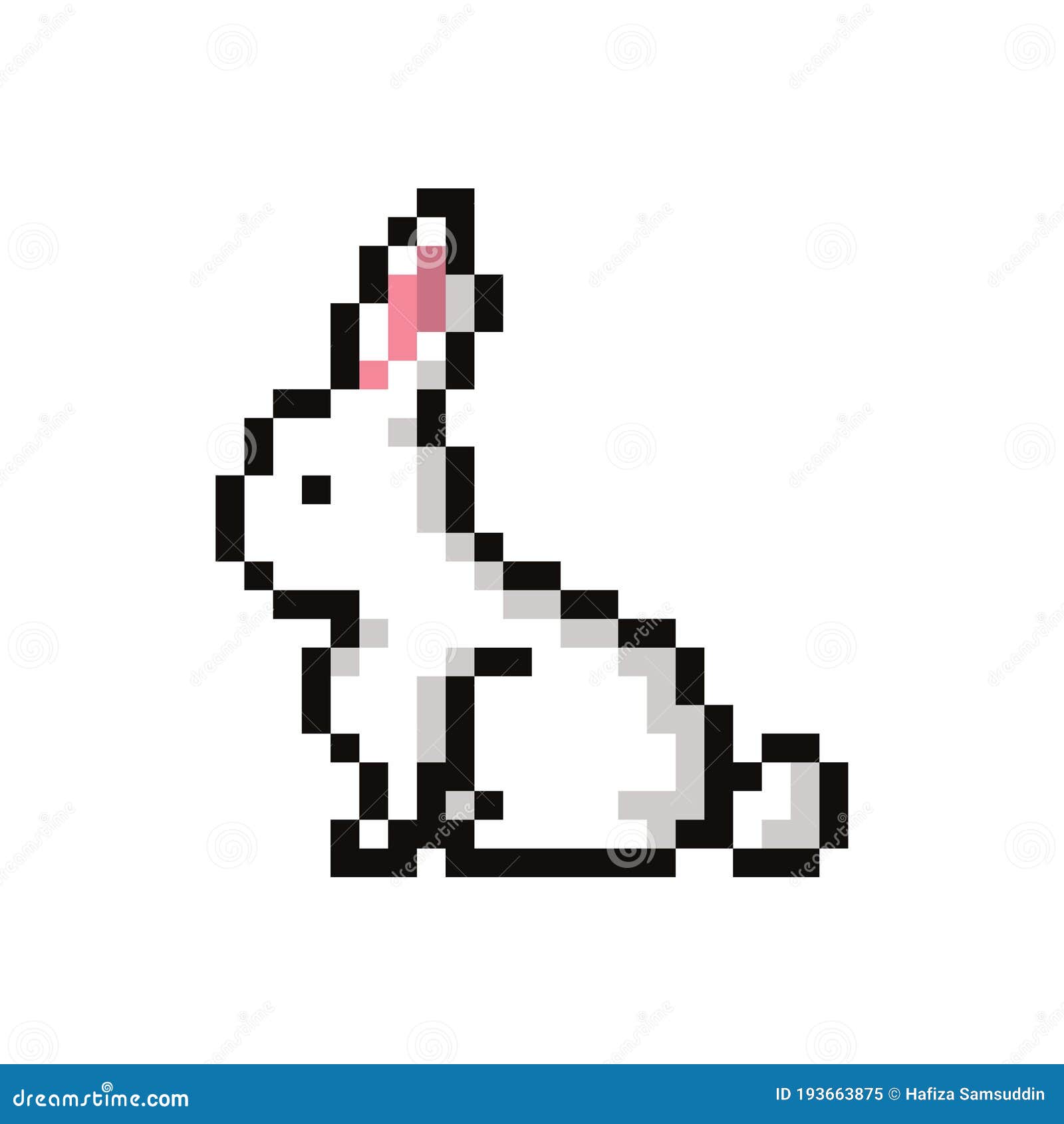 Rabbit 8-bit Vector Illustration. Vector Illustration Decorative Design ...