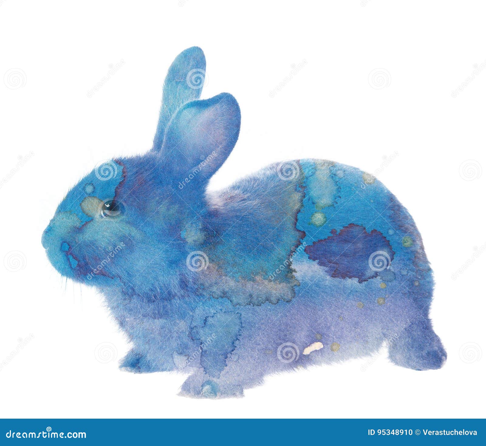 Rabbit stock photo. Image of friendly, fluffy, colors - 95348910