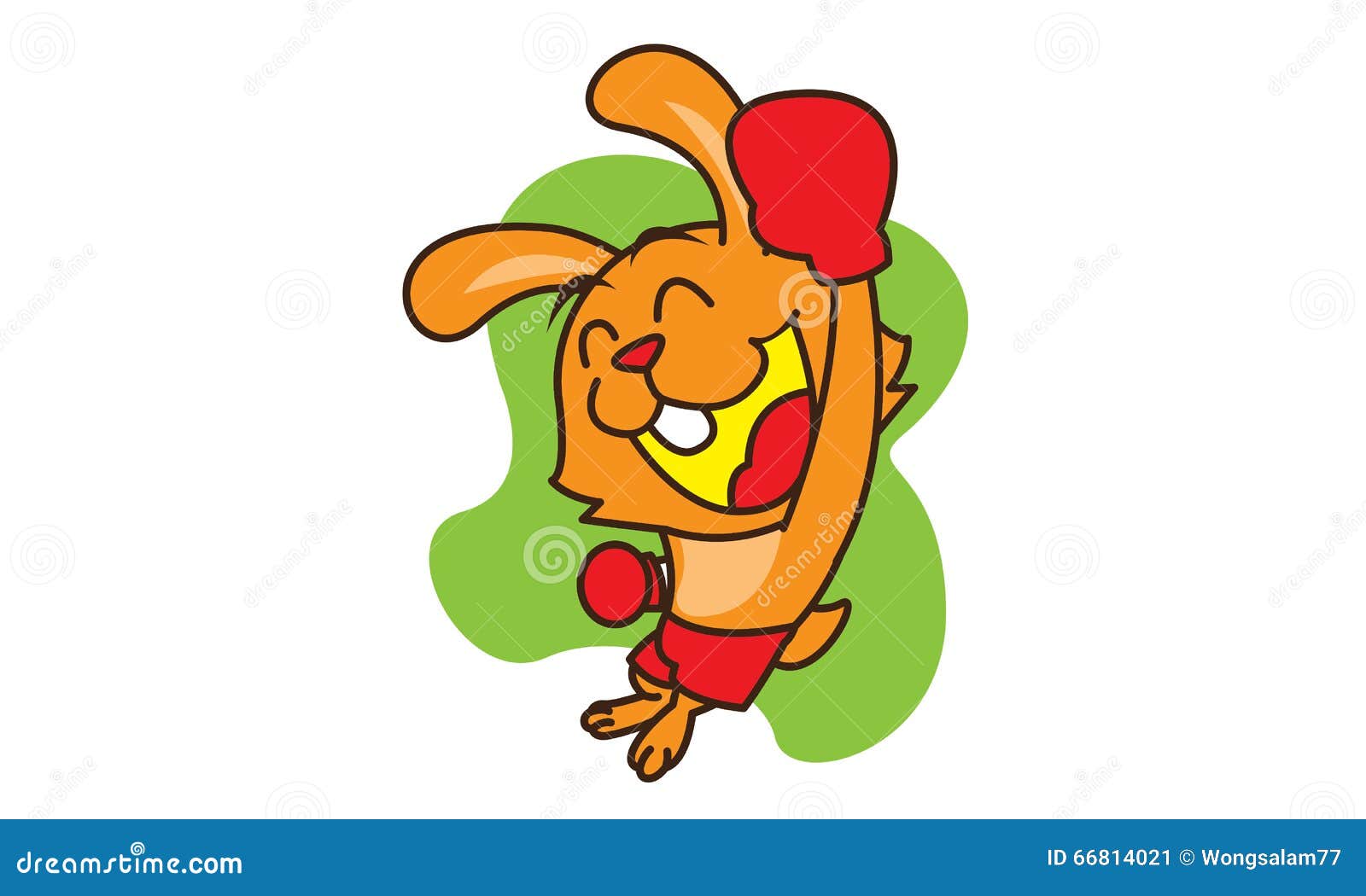 Rabbit Boxing stock vector. Illustration of gloves, design - 66814021