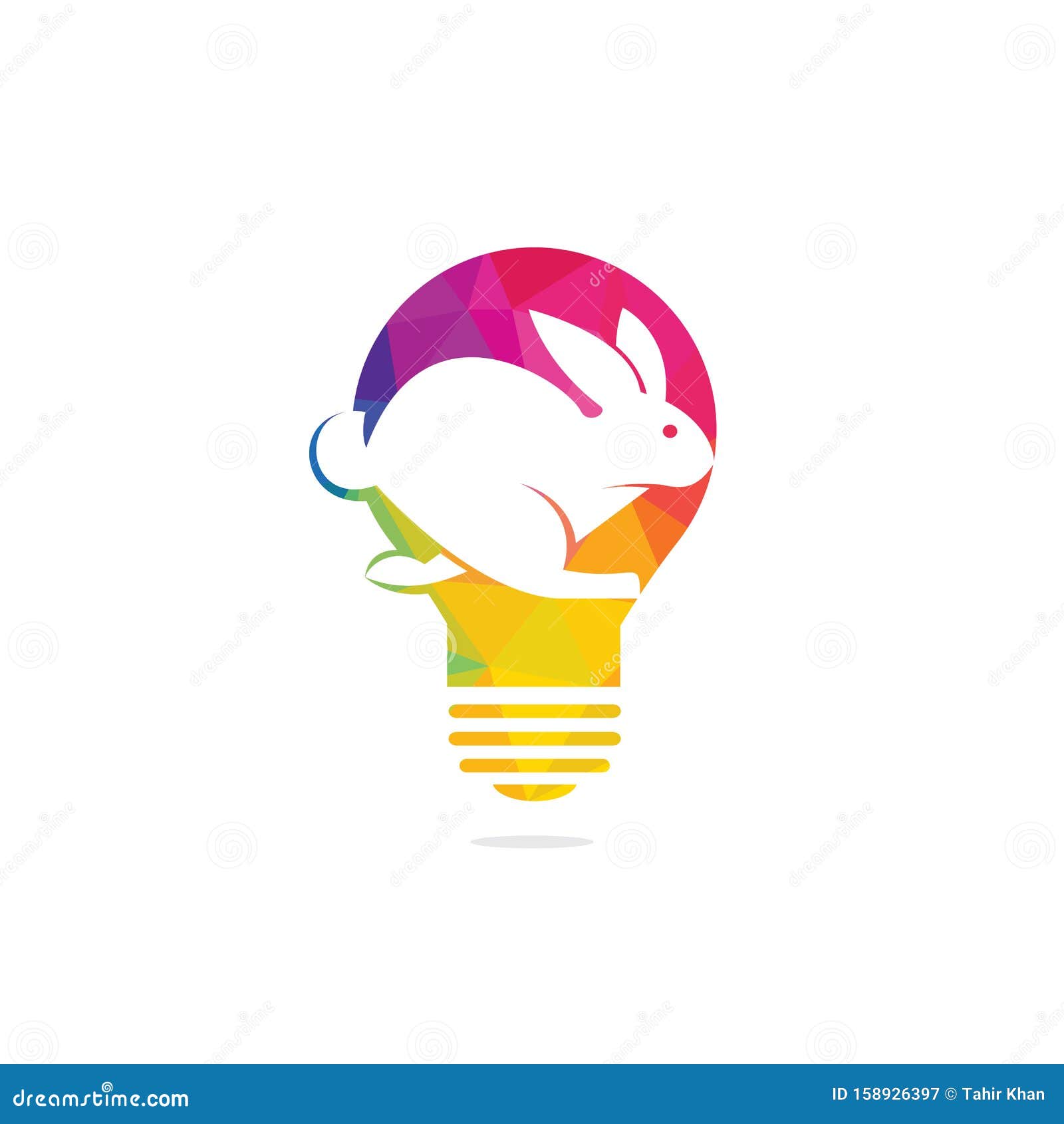 Rabbit vector logo design. stock vector. Illustration of logotype ...