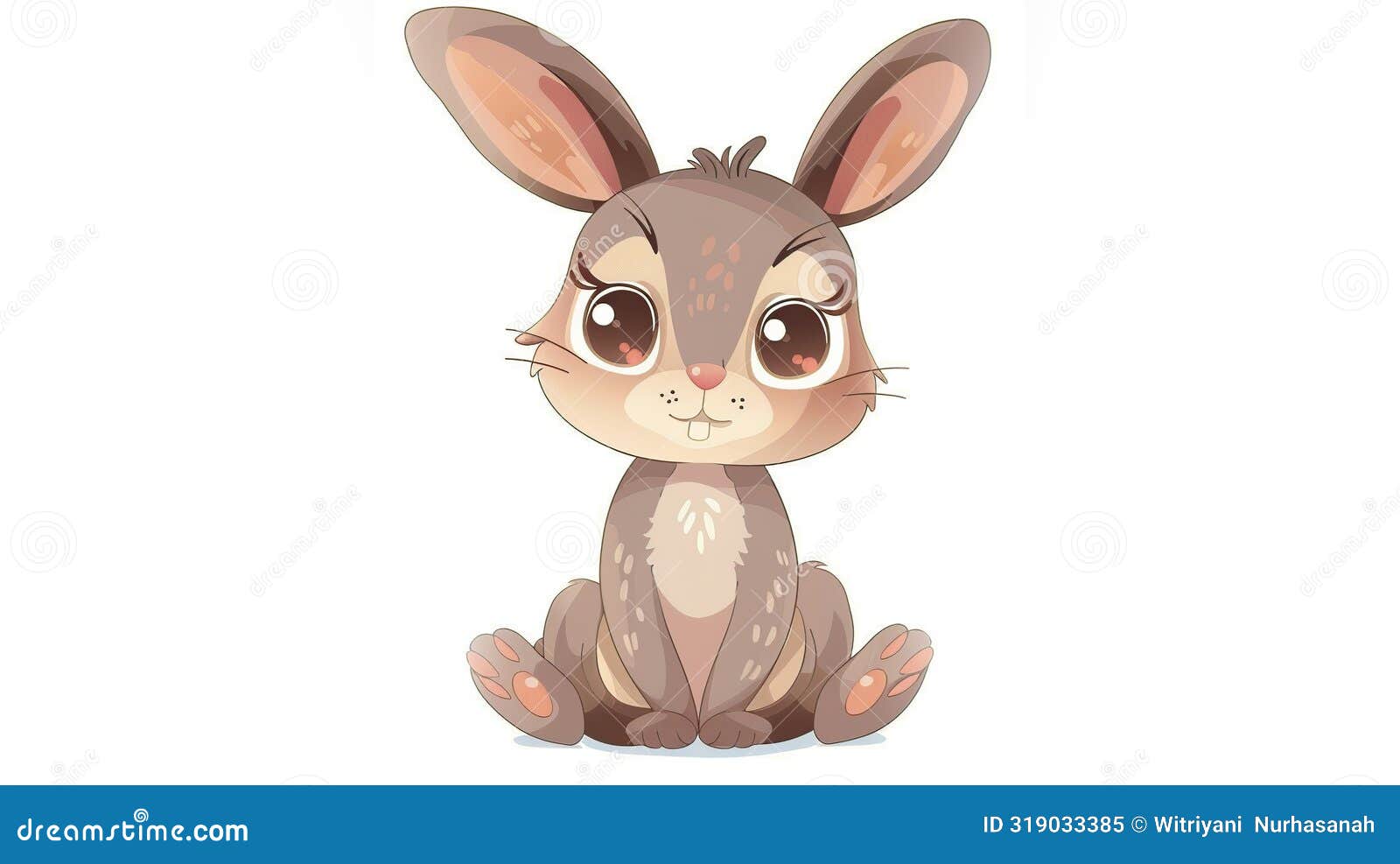 Rabbit Bunny Kids Illustration Isolated on White . Generative Ai Stock ...