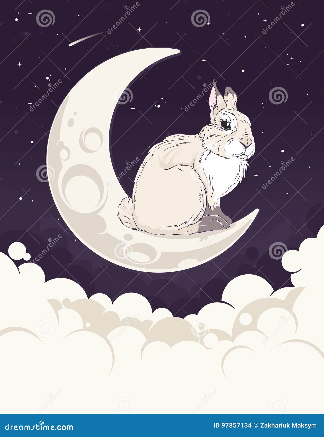 Rabbit or bunny stock vector. Illustration of beautiful - 97857134