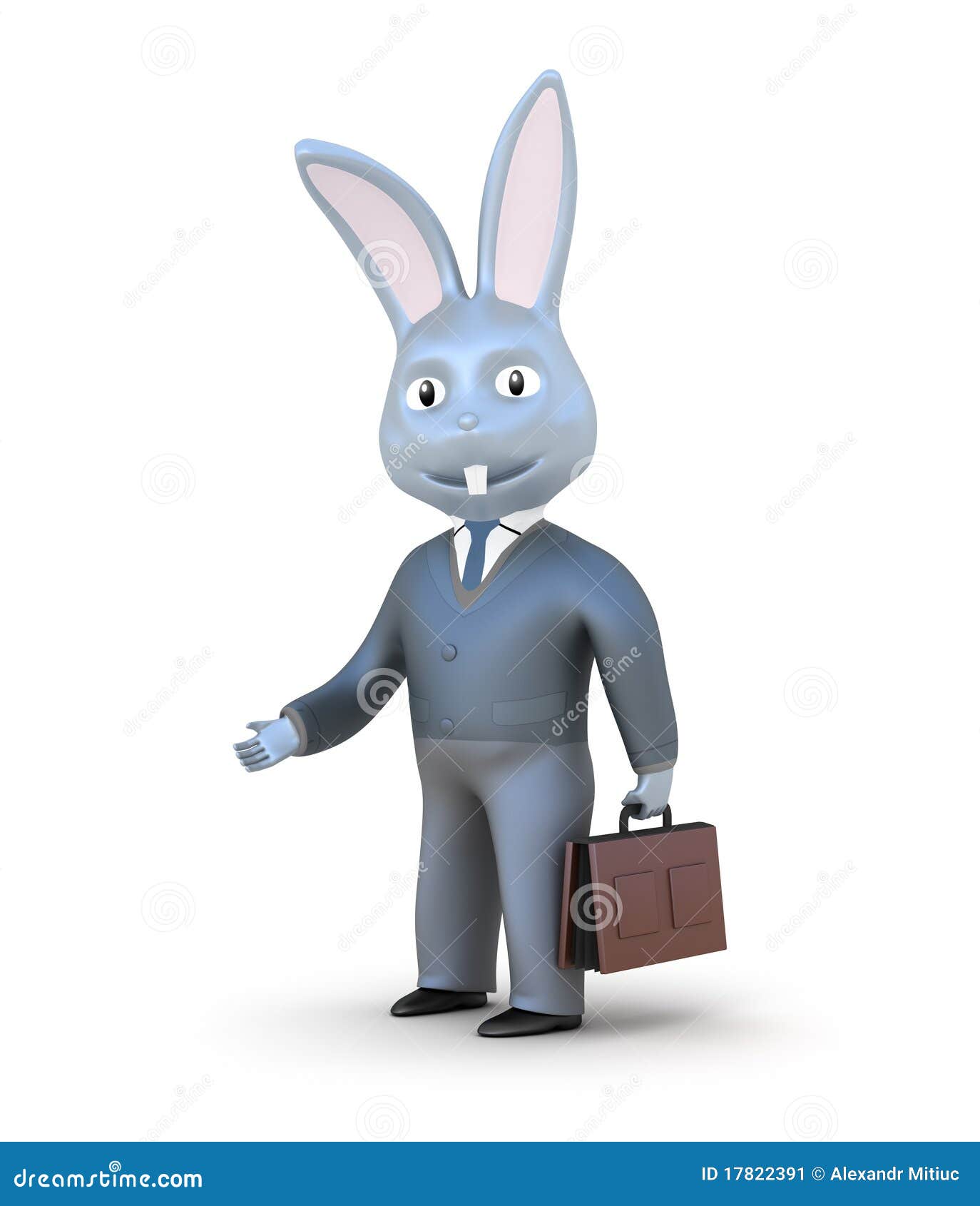 Rabbit businessman stock illustration. Illustration of hello - 17822391