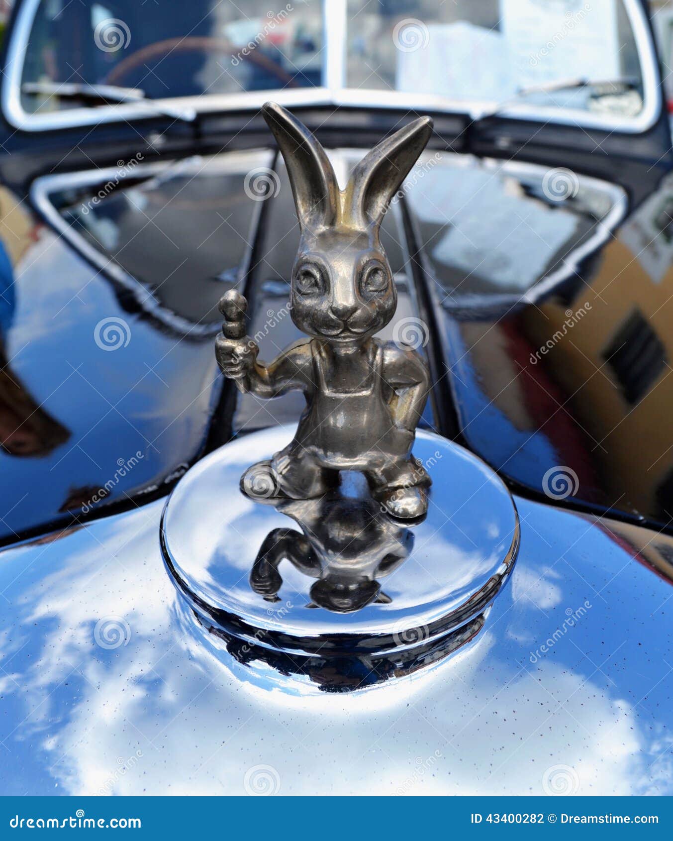 Rabbit car stock photo. Image of summer, silver, exhibition - 43400282