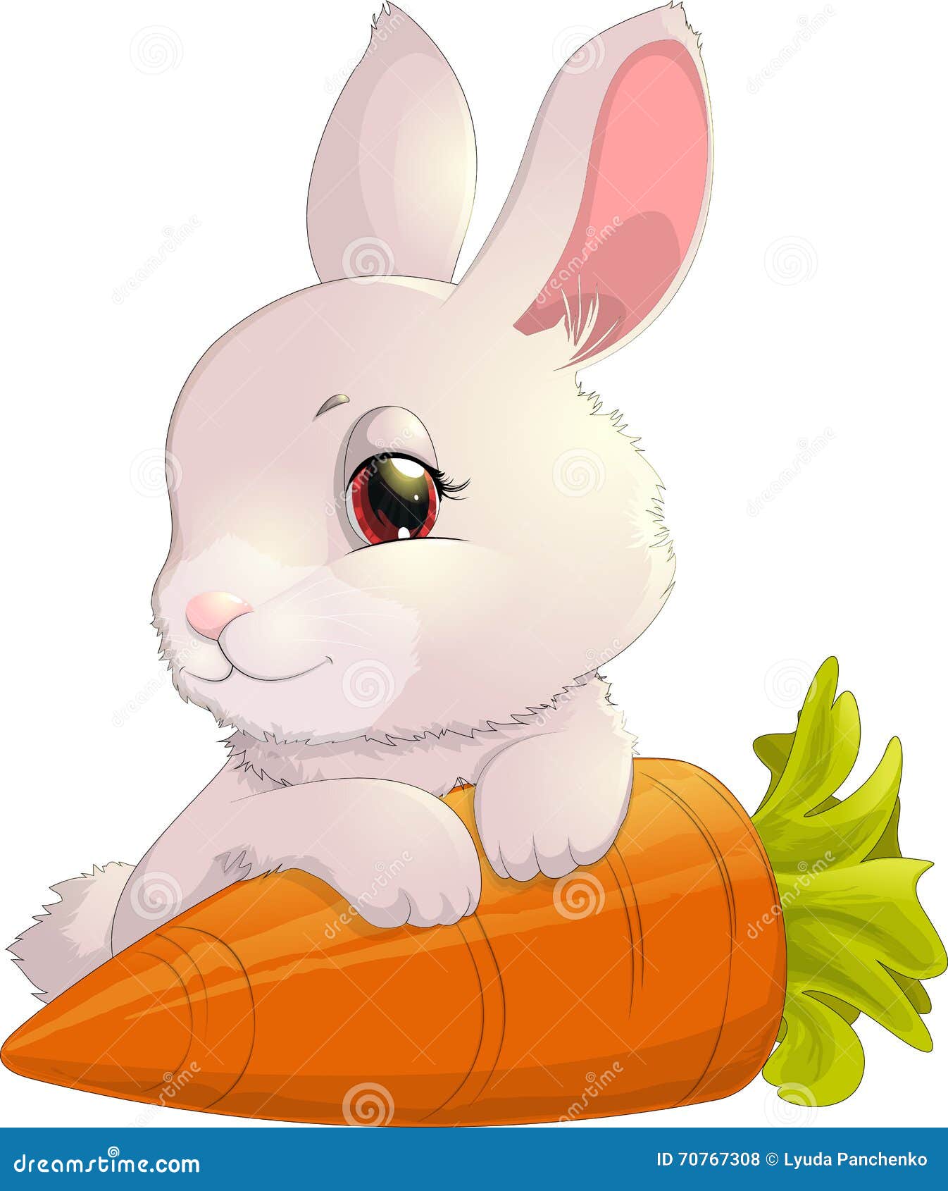 Rabbit With Carrot Catoon Cartoon Vector | CartoonDealer.com #38832251