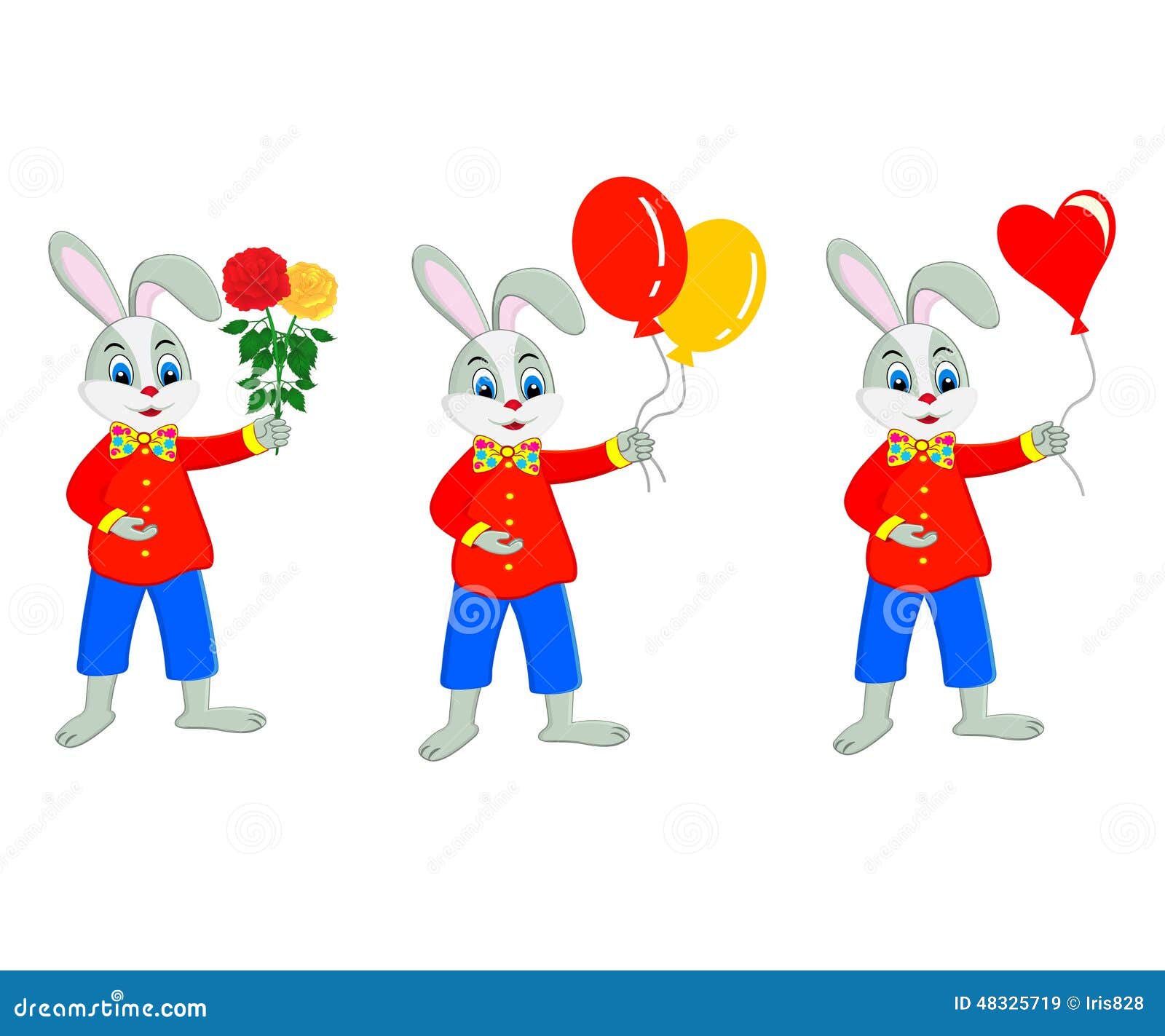 Rabbit carton set stock illustration. Illustration of color - 48325719