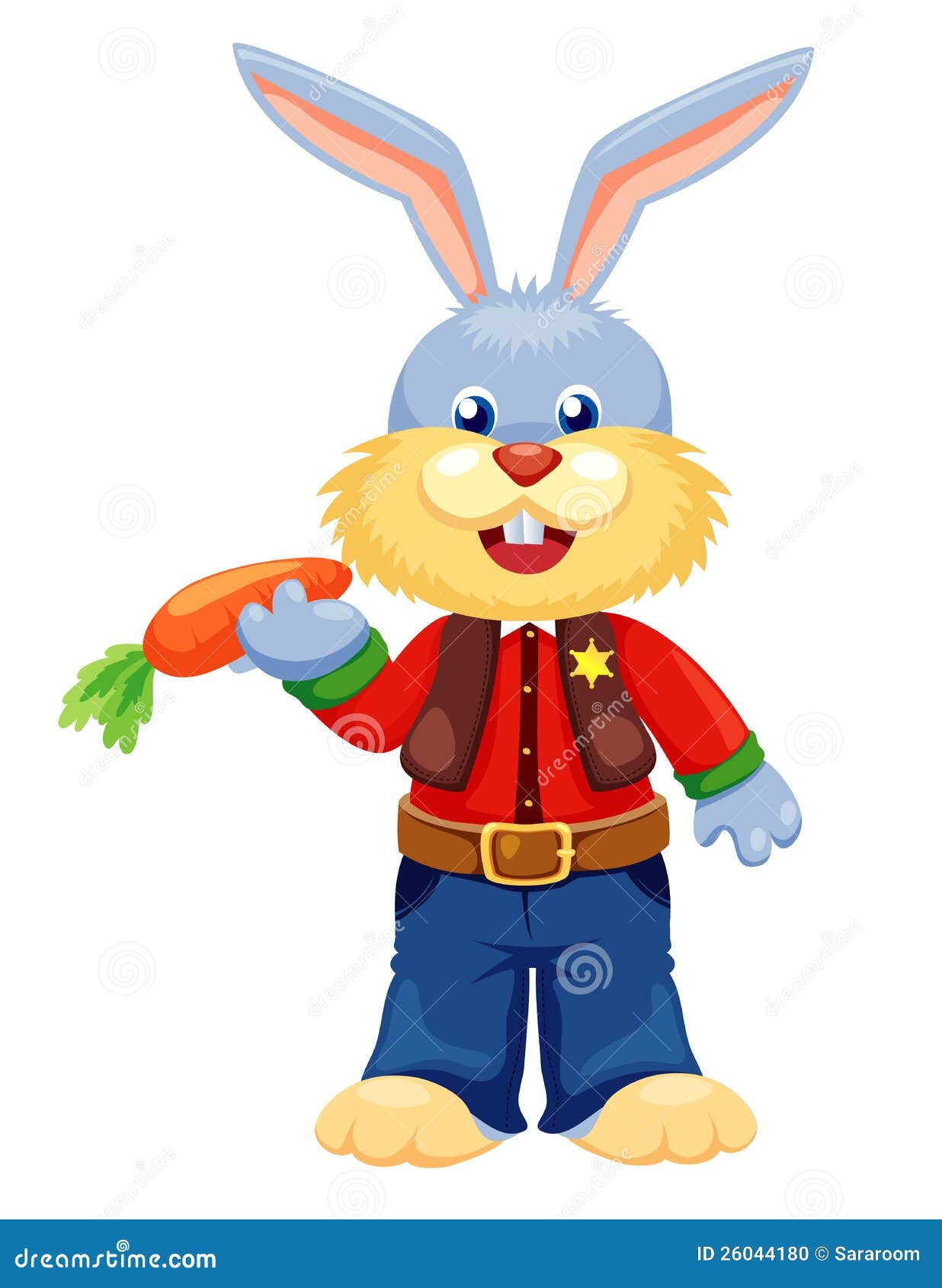 Rabbit cartoon stock vector. Illustration of easter, happy - 26044180