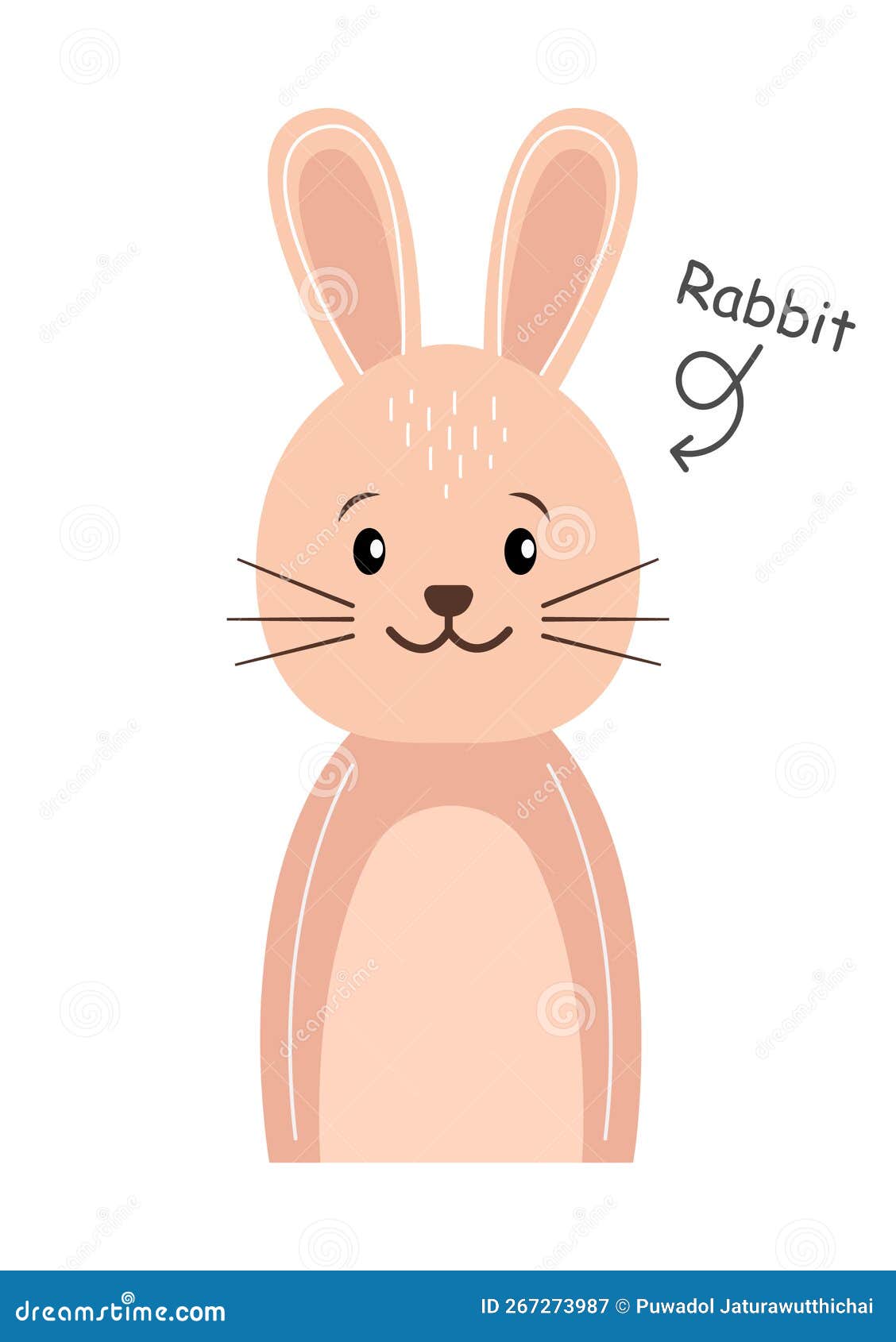 Rabbit . Cartoon character stock vector. Illustration of people - 267273987