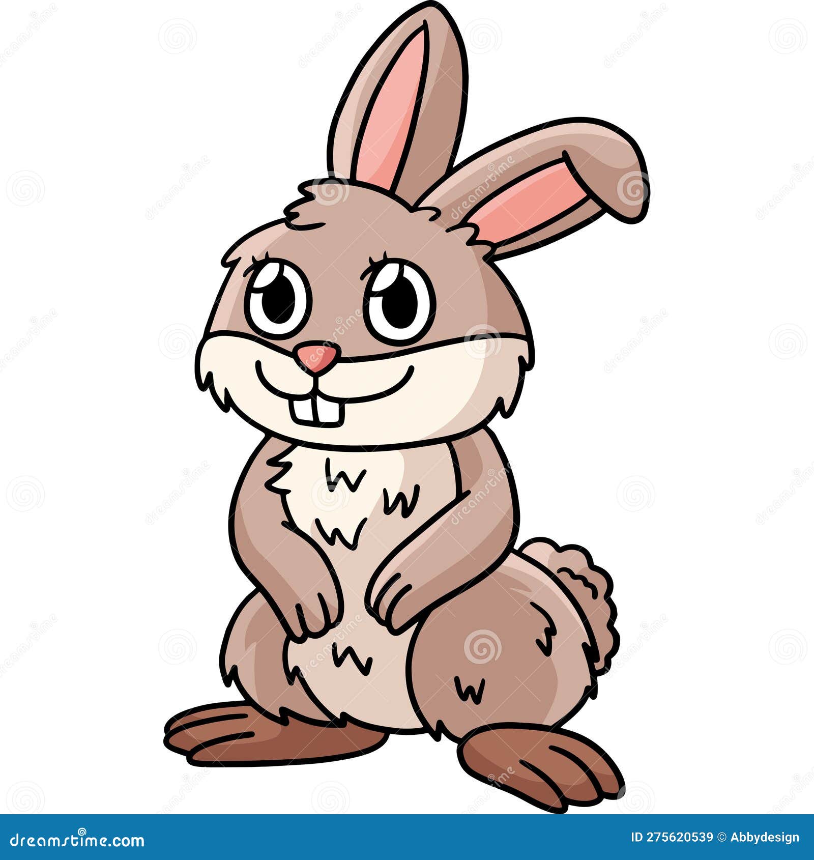 Rabbit Cartoon Colored Clipart Illustration Stock Vector - Illustration ...