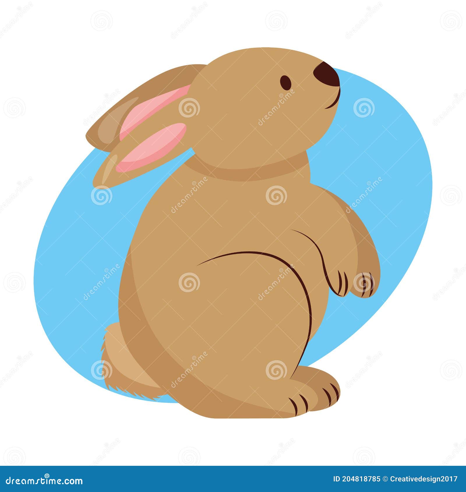 Rabbit cartoon stock vector. Illustration of face, furry - 204818785