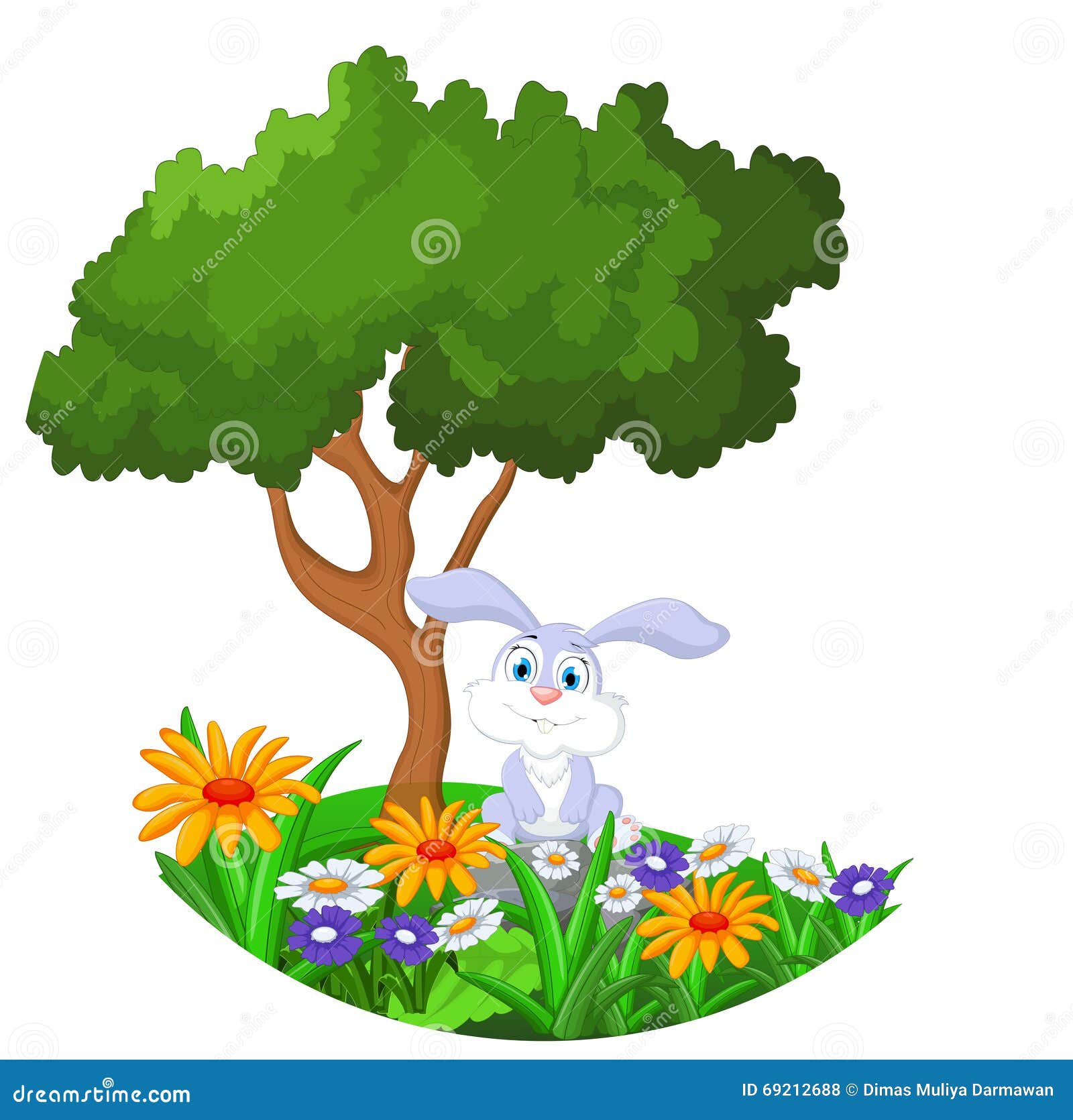 Rabbit cartoon in farm stock illustration. Illustration of animal ...