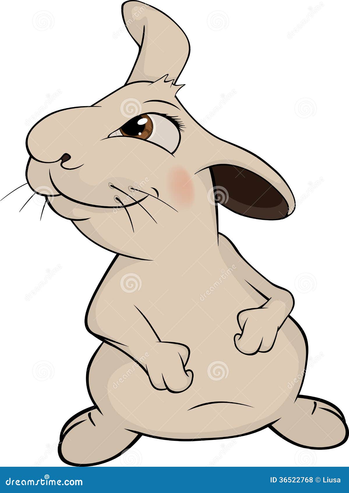 Rabbit cartoon stock vector. Illustration of nature, mammal - 36522768