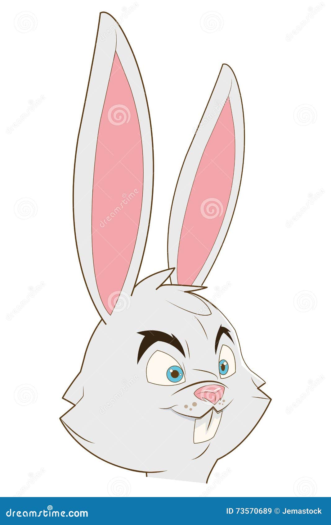 Rabbit cartoon icon stock illustration. Illustration of teeth - 73570689