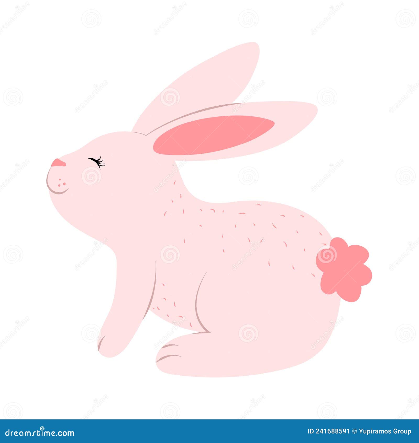 Rabbit cartoon icon stock vector. Illustration of happy - 241688591