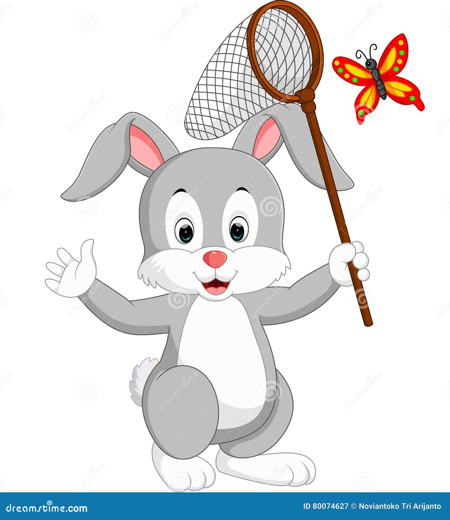 Rabbit cartoon stock vector. Illustration of hunt, celebration - 80074627