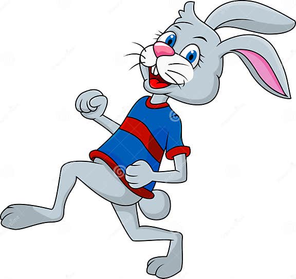 Rabbit cartoon running stock vector. Illustration of isolated - 29185082