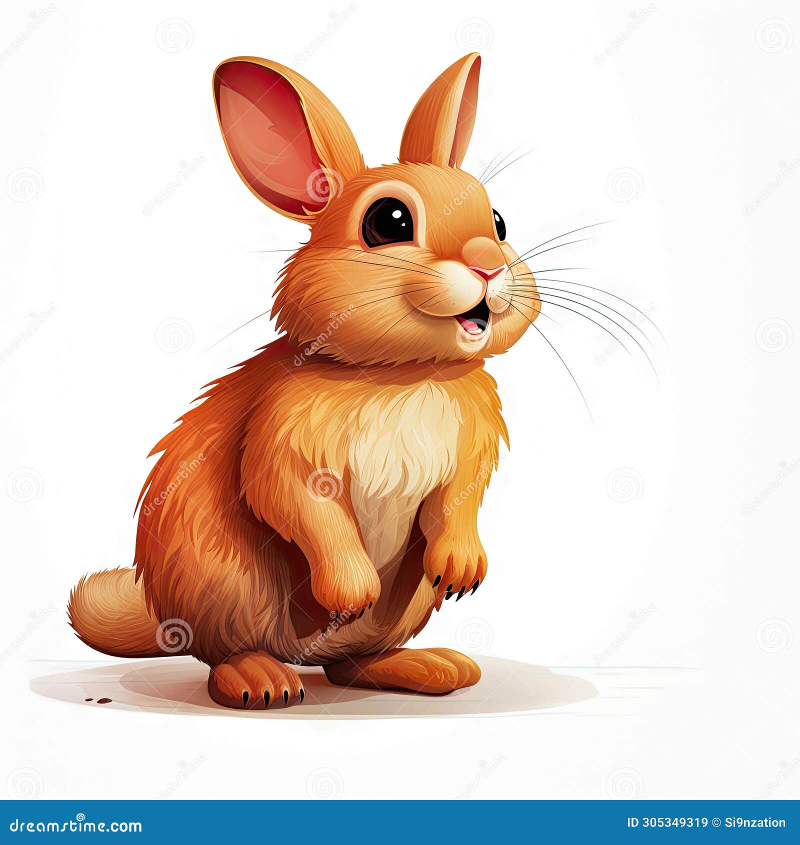 Rabbit Cartoon Style Tshirt Design Graphic Stock Illustration ...
